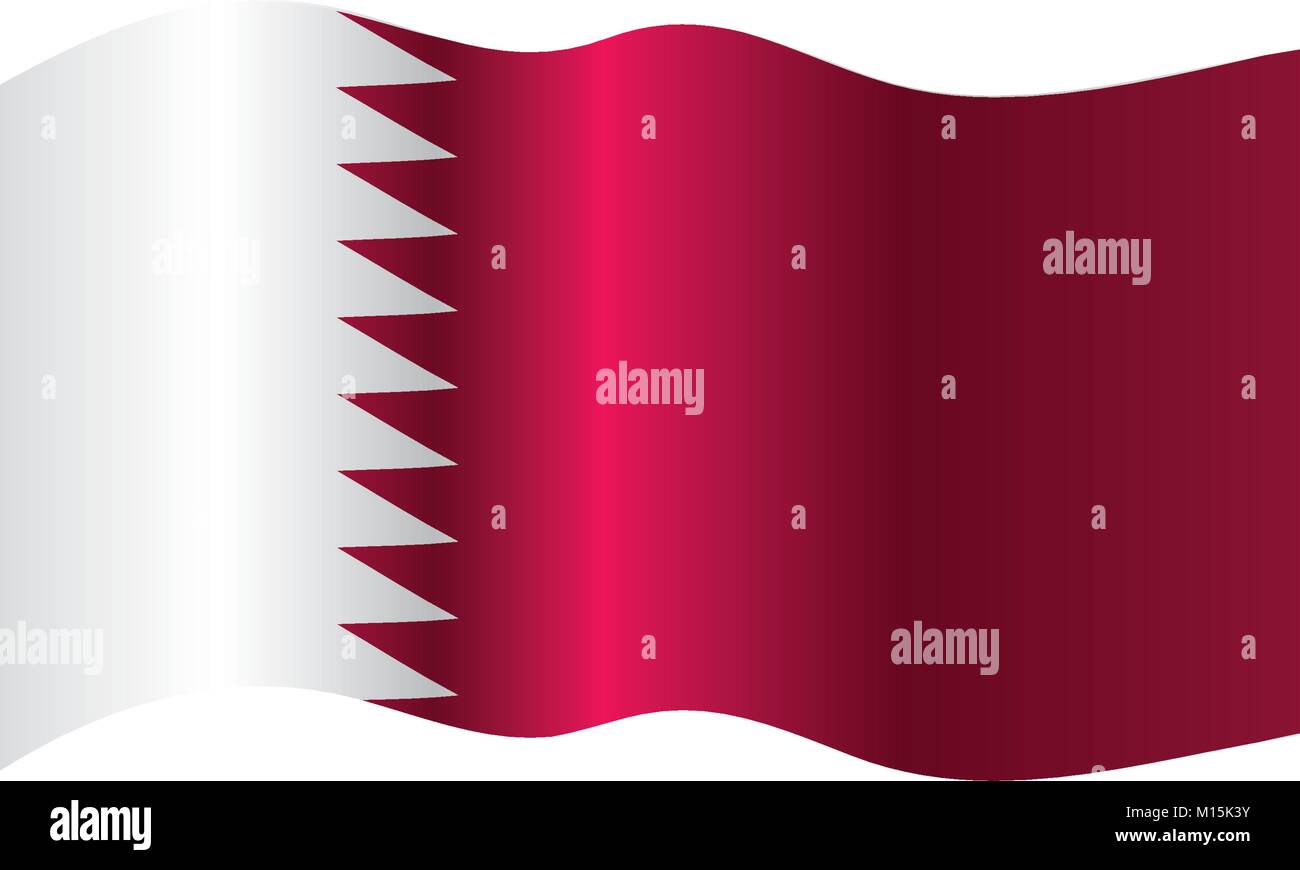 Qatar flag, vector illustration Stock Vector Image & Art - Alamy