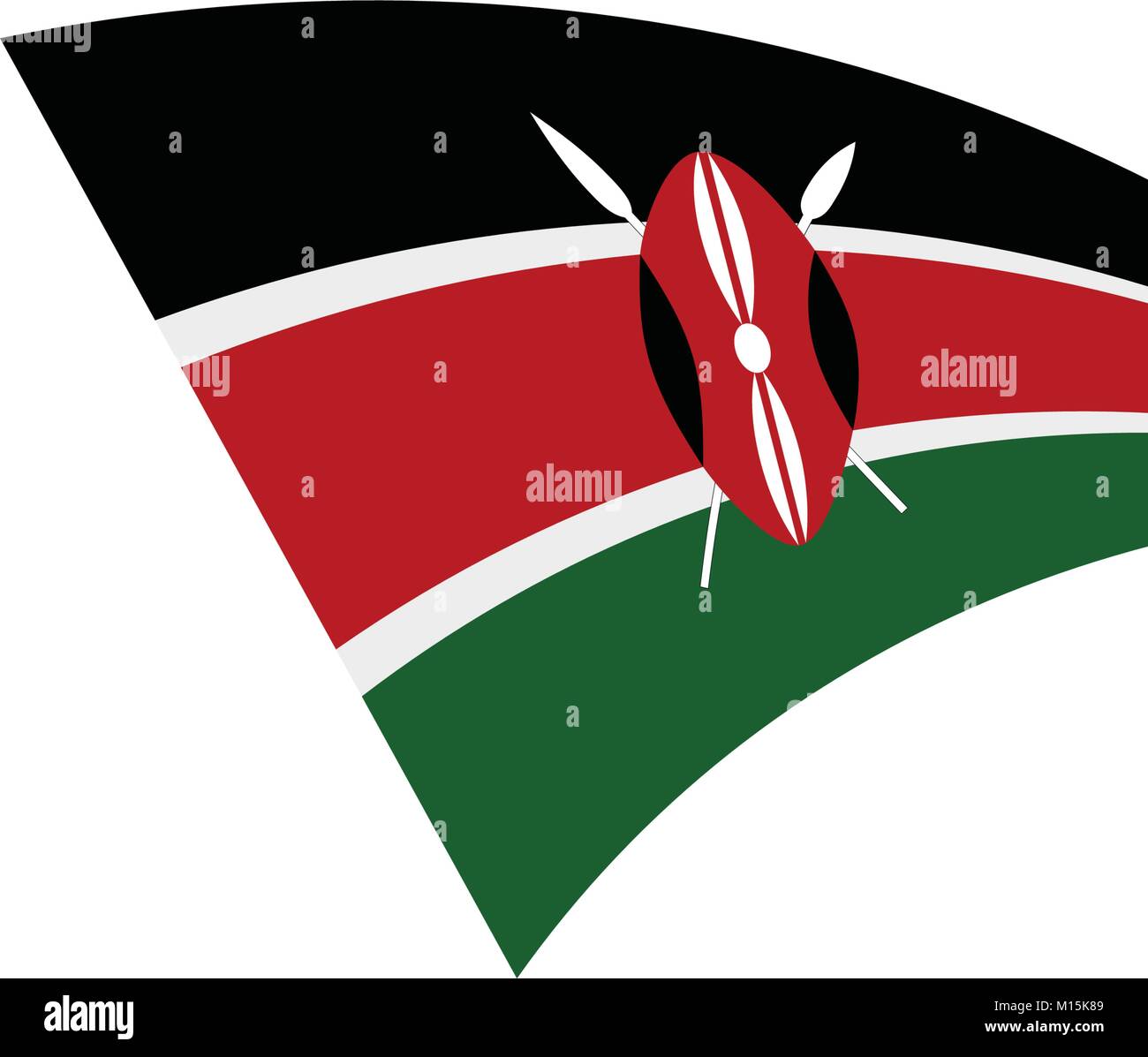 Vector kenyan flag button Stock Vector Images - Alamy