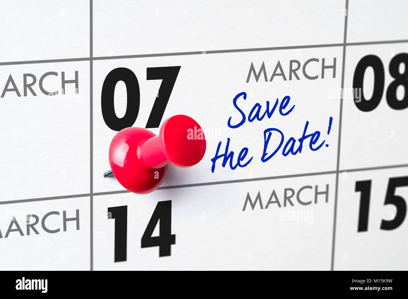 March 07 calendar date hi-res stock photography and images - Alamy