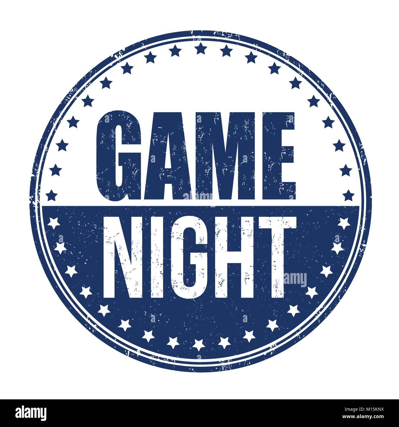 Game night grunge rubber stamp on white background, vector illustration ...