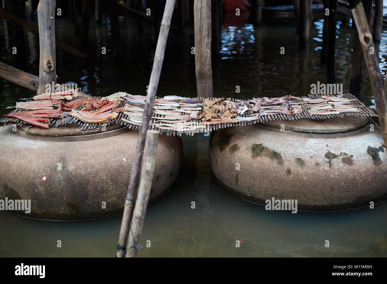 Fish drying on frame hi-res stock photography and images - Alamy