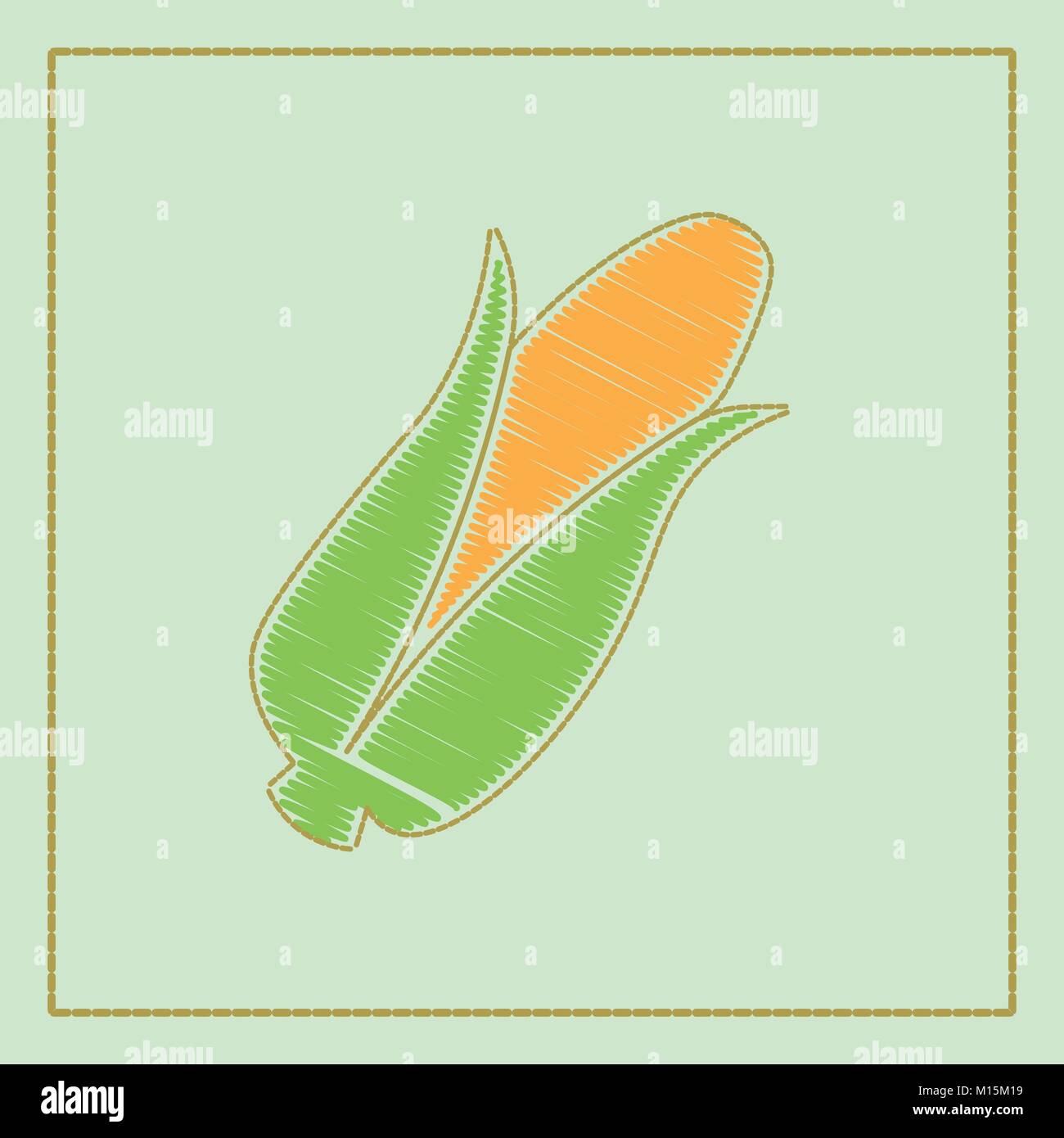 Corn yellow icon food natural illustration organic logo vector organic ...