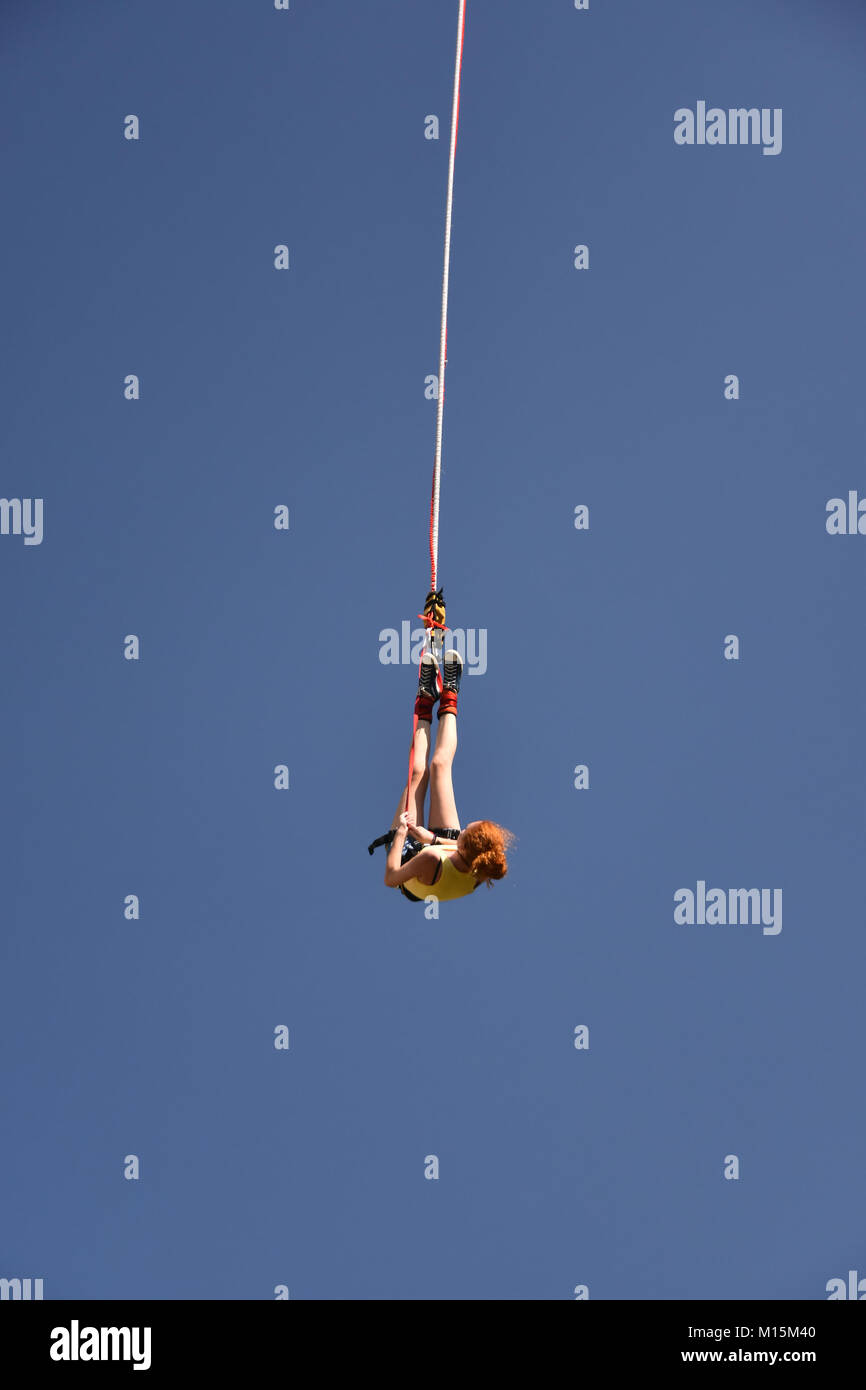 Bungee jump woman hi-res stock photography and images - Alamy