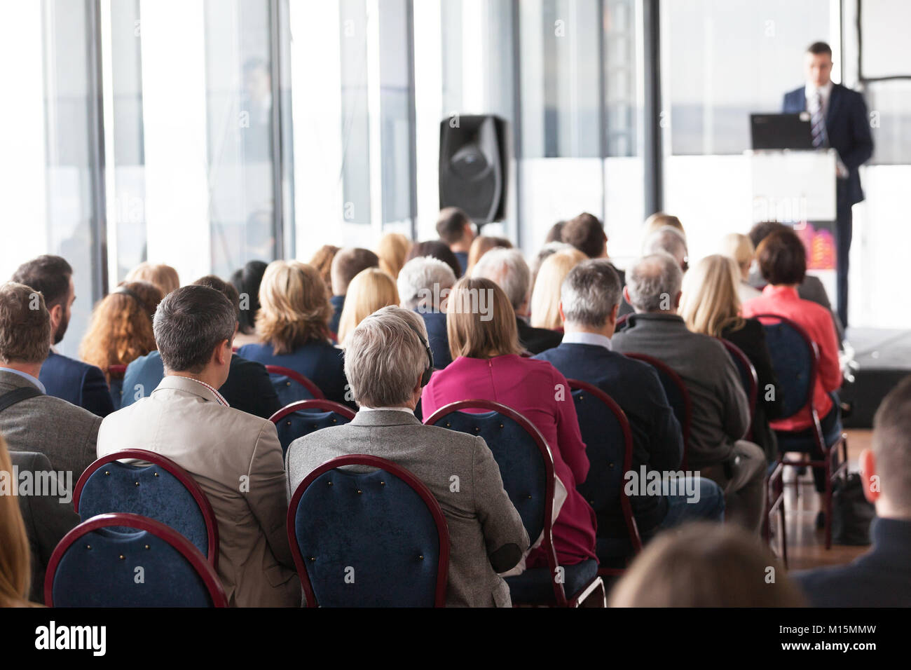 Participants of a business conference or other professional meeting ...