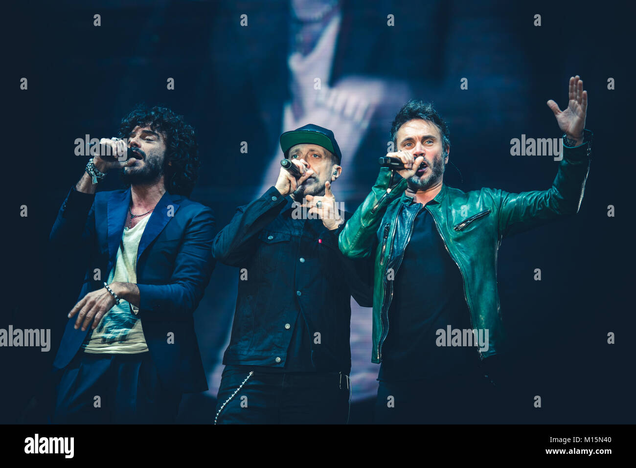 Turin, Italy. 26th Jan, 2018. The Italian pop singers trio, composed by ...