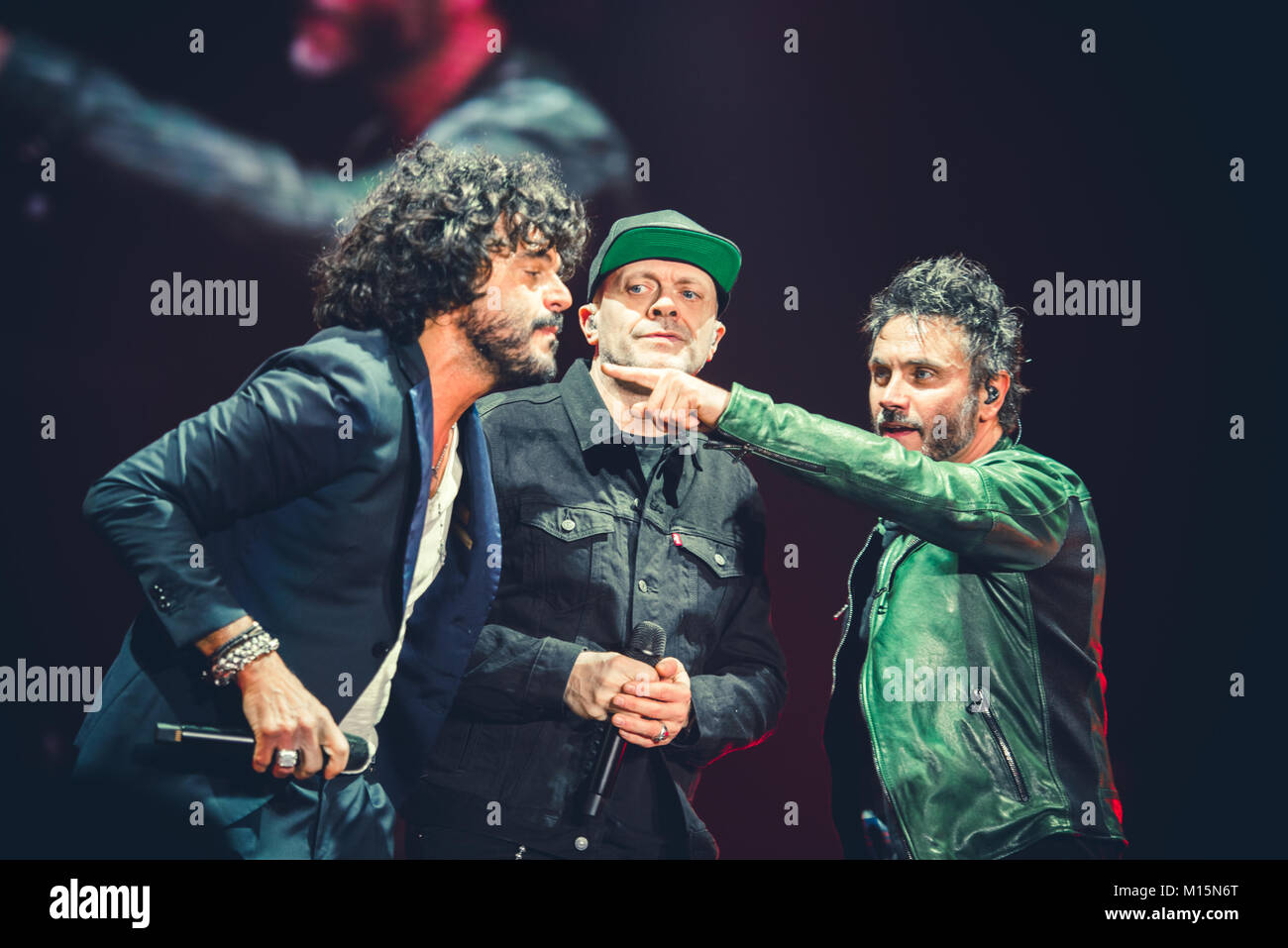 Turin, Italy. 26th Jan, 2018. The Italian pop singers trio, composed by ...