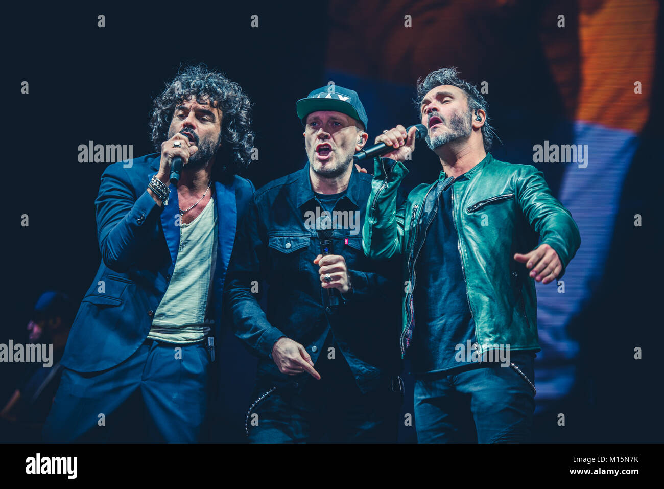 Turin, Italy. 26th Jan, 2018. The Italian pop singers trio, composed by ...