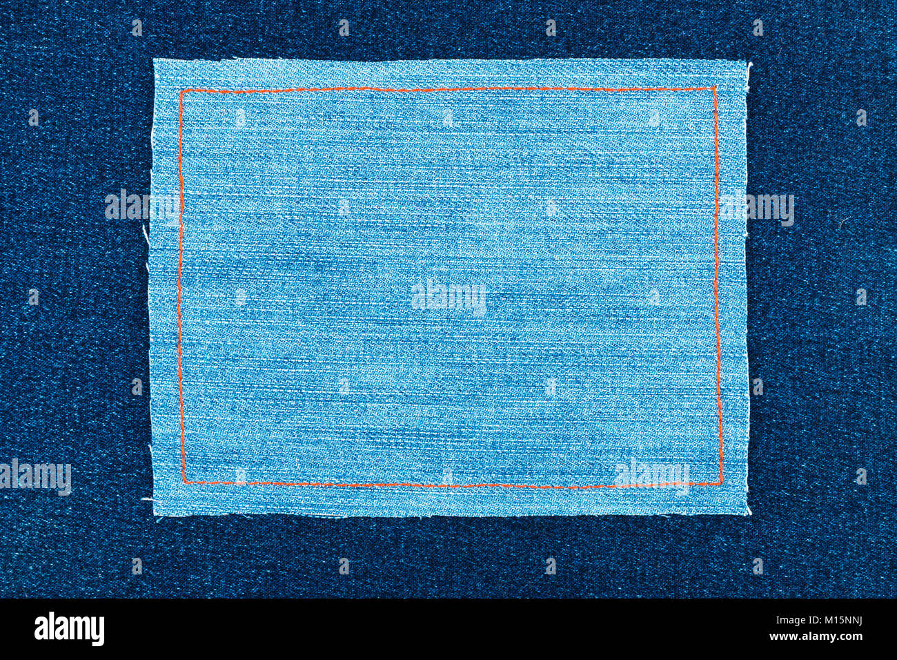 Frame made of light denim, with a place for your text. View from above ...