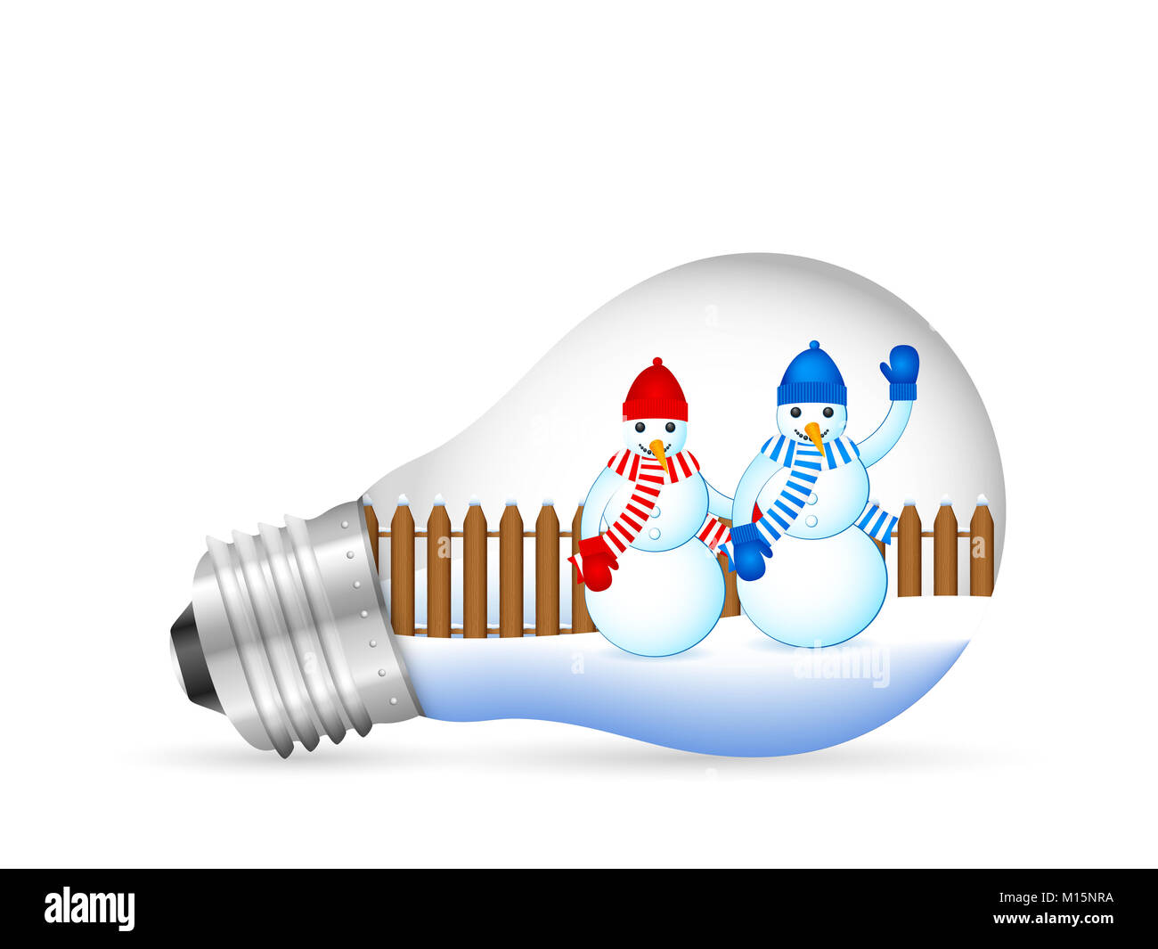 Winter landscape on grey Cut Out Stock Images & Pictures - Alamy