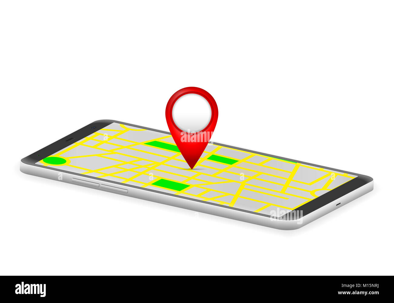 Smart phone with map hi-res stock photography and images - Alamy