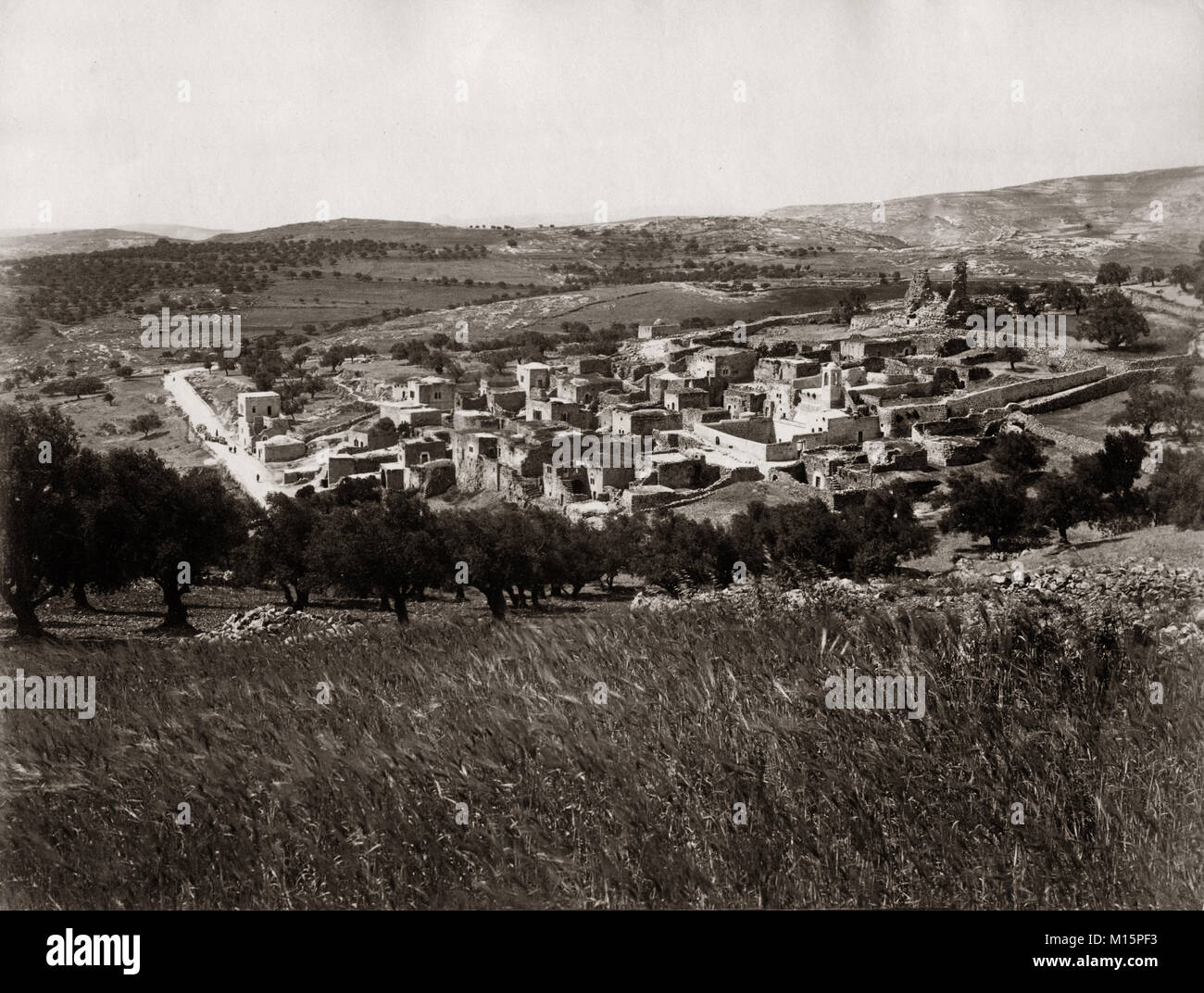 The village of Bethany, Palestine, Holy Land, Israel, c.1890's Stock ...