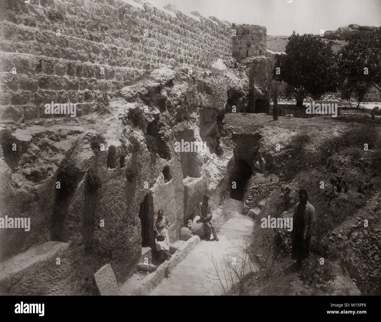 The Garden Tomb, Jerusalem, Palestine, Israel, c.1890's Stock Photo - Alamy