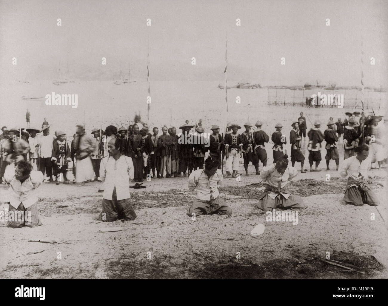 Execution of Pirates, Kowloon, Hong Kong, 1891 Execution of a group of ...
