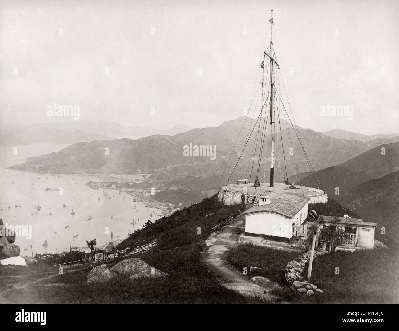 Signal Station, Hong Kong Peak, c.1890 Stock Photo - Alamy