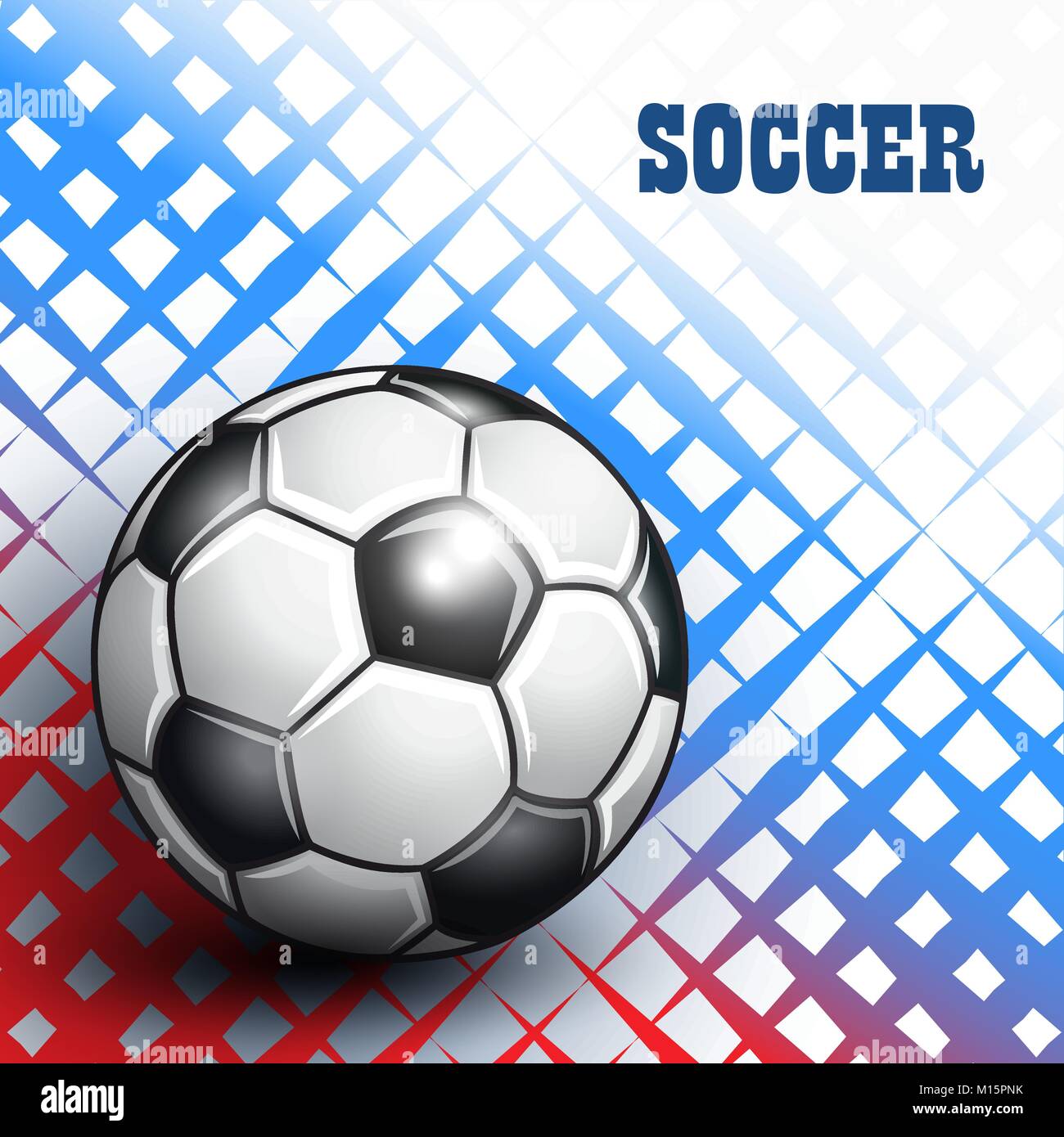 Soccer ball on abstract colorful background. Vector illustration Stock ...