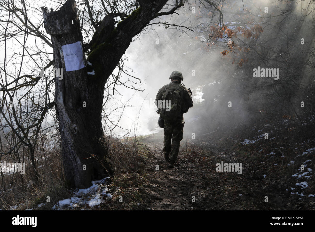 A KFOR Multinational Battle Group-East, Forward Command Post Soldier ...
