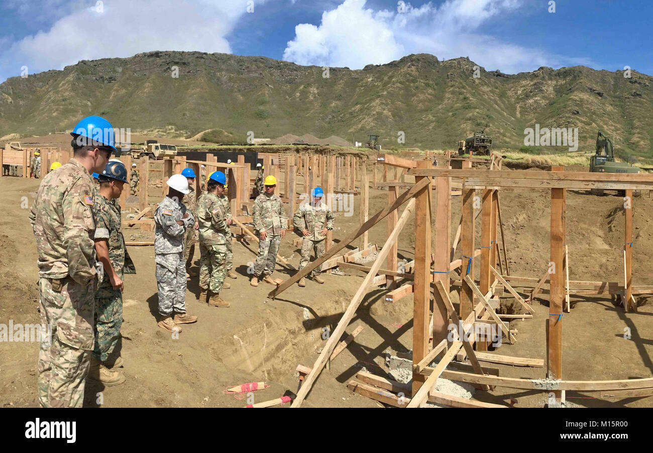 Service members with the 8th Theater Sustainment Command observe ...
