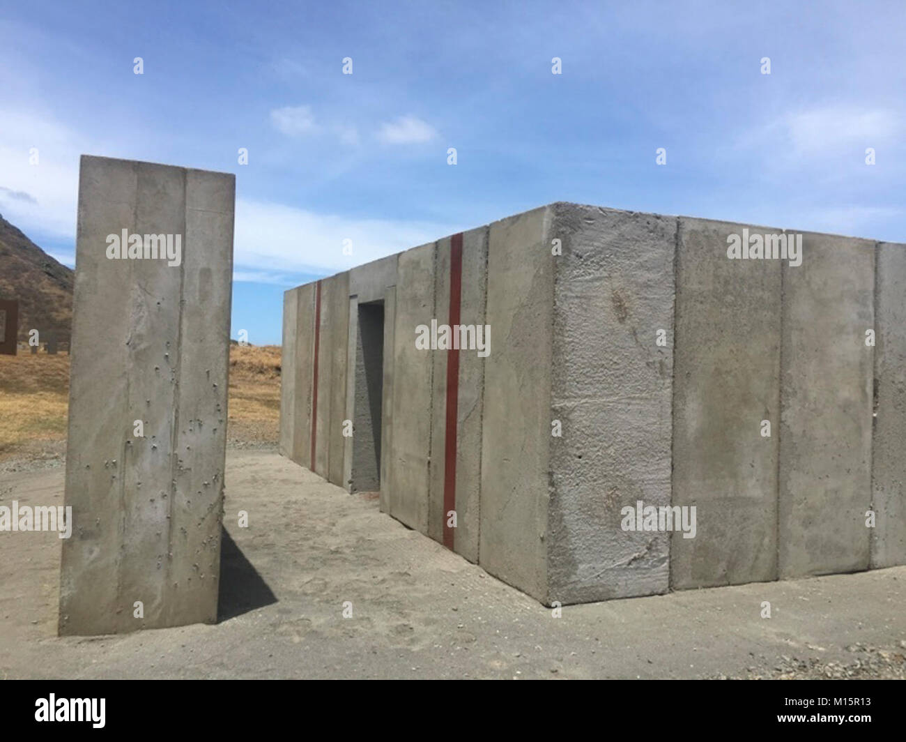 A concrete live fire grenade house is seen in this Stock Photo - Alamy
