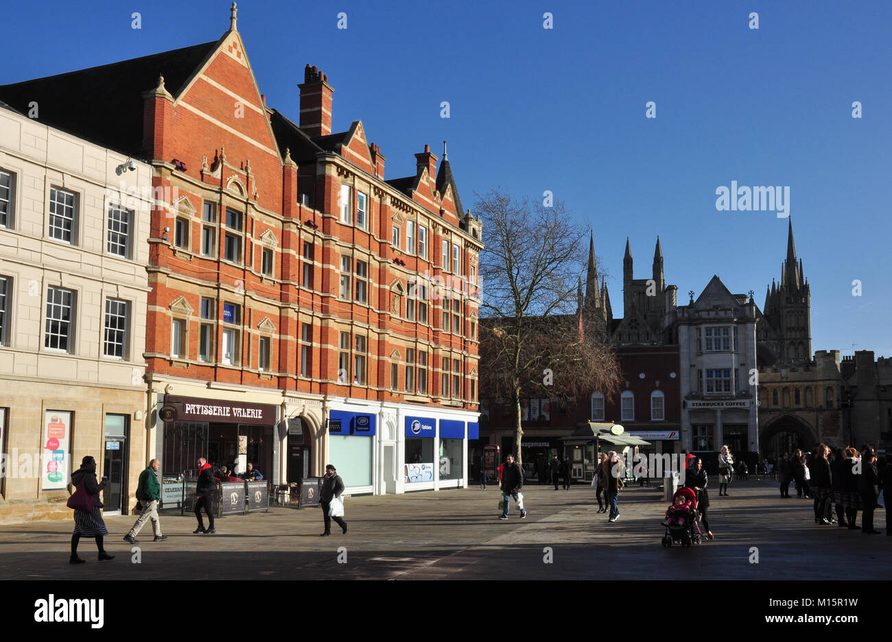 Buildings on the Exchange Street side of Cathedral Square, Peterborough ...
