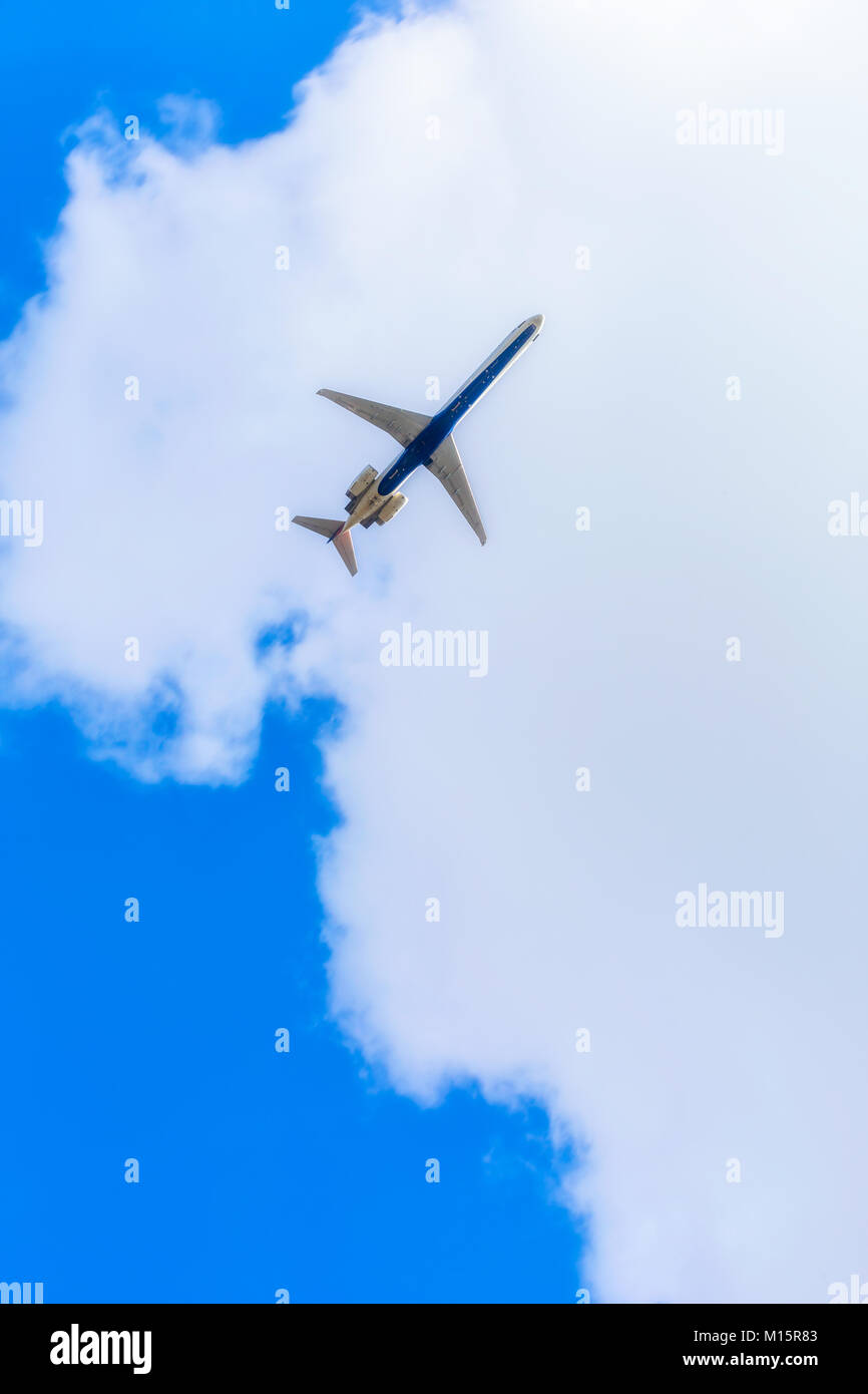 Airplane Soaring Upward Stock Photo - Alamy
