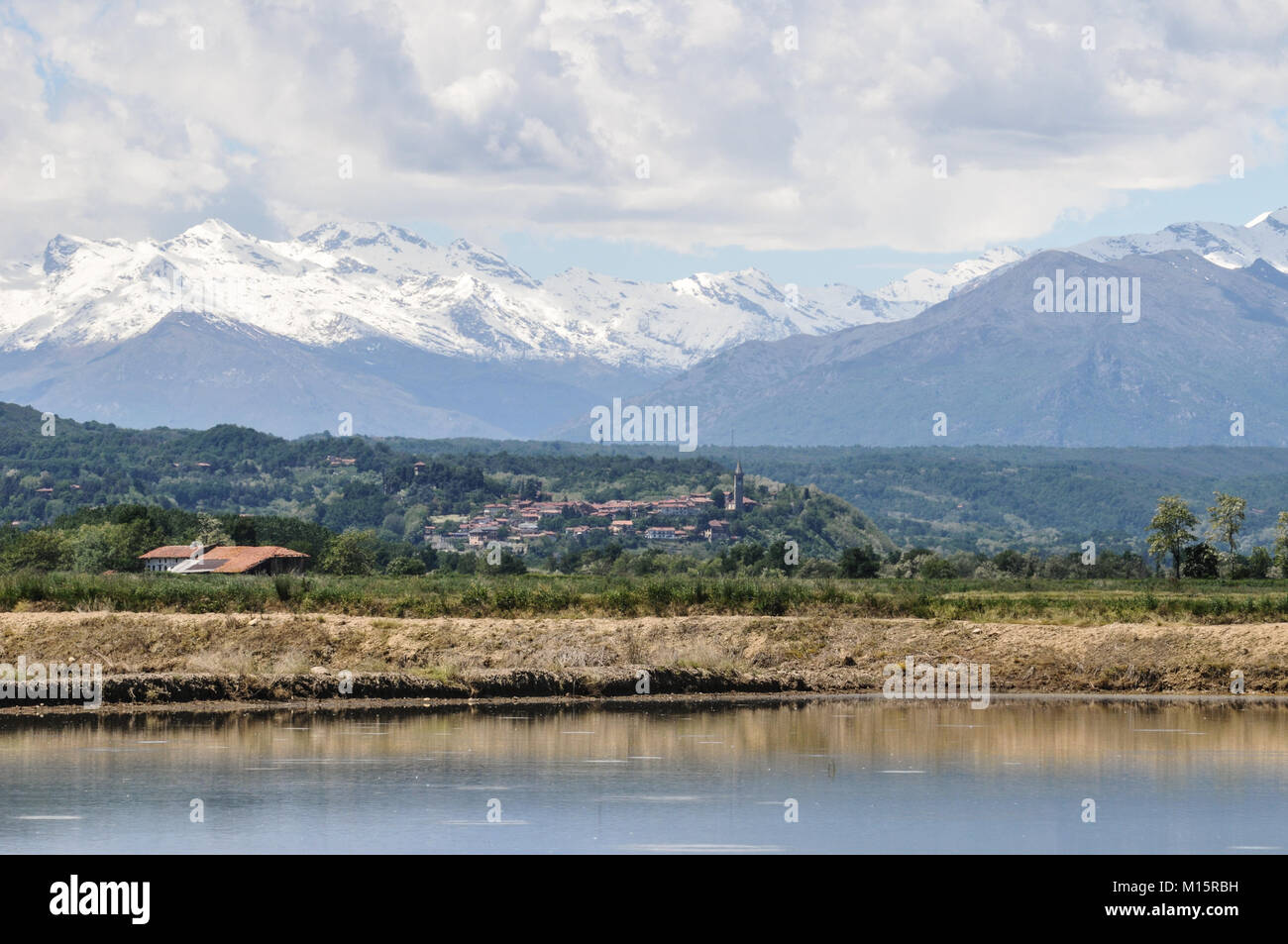 Rice Fields near Novara, Piedmont, Italy Stock Photo - Alamy