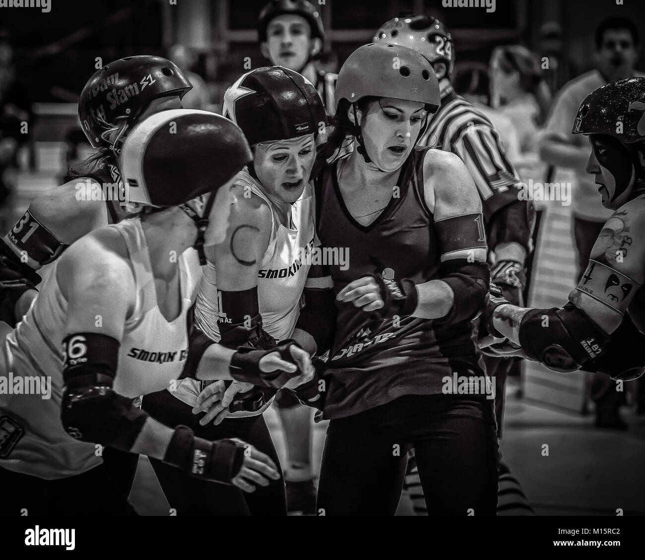 Roller derby action in Redding, California Stock Photo - Alamy