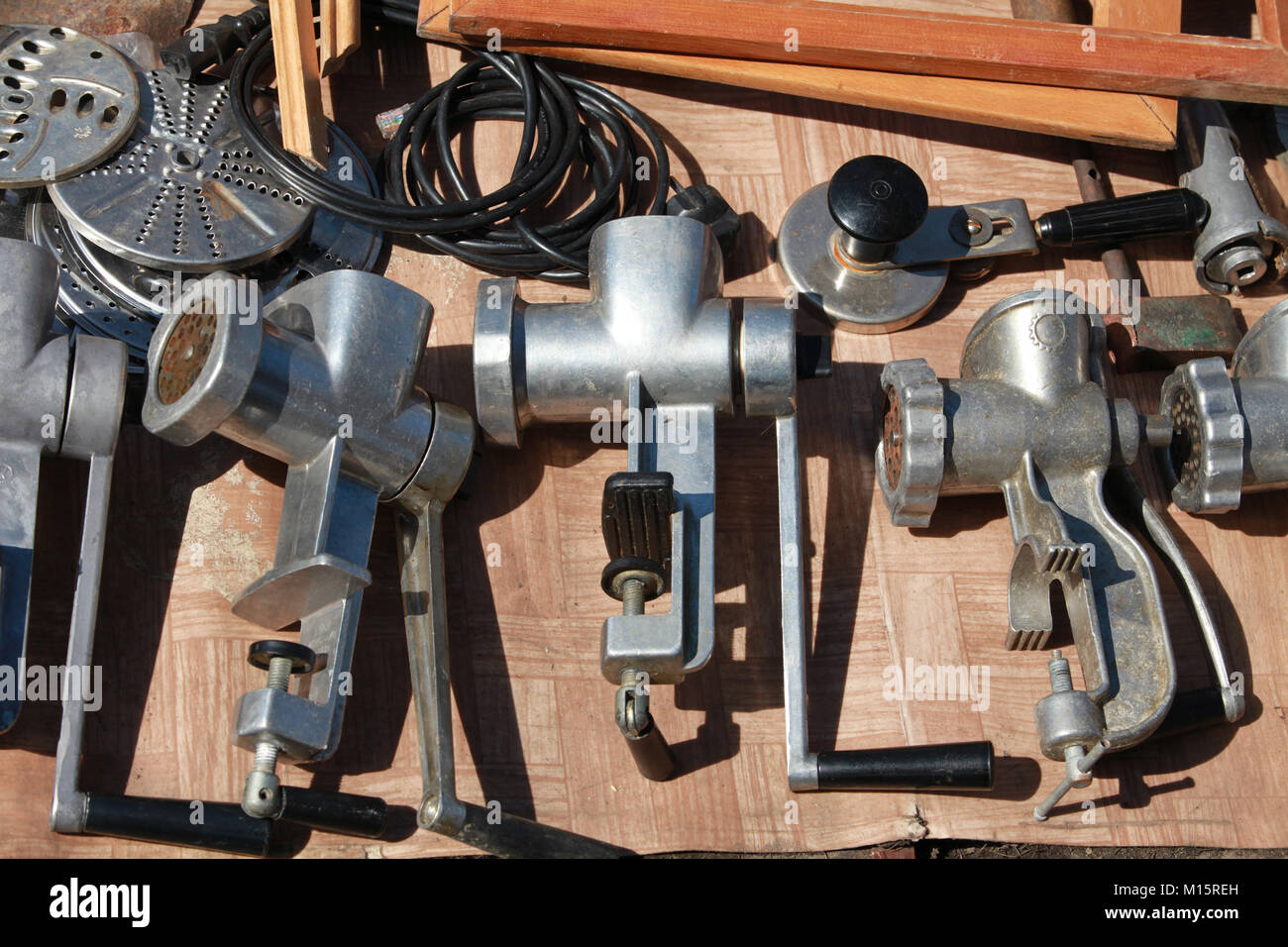 Old kitchen utensils hi-res stock photography and images - Alamy