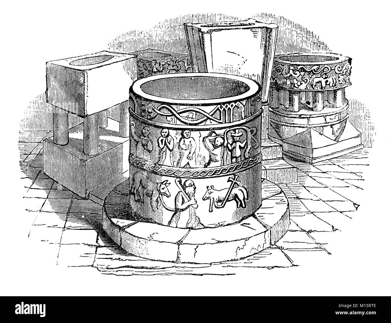 14th century font hi-res stock photography and images - Alamy