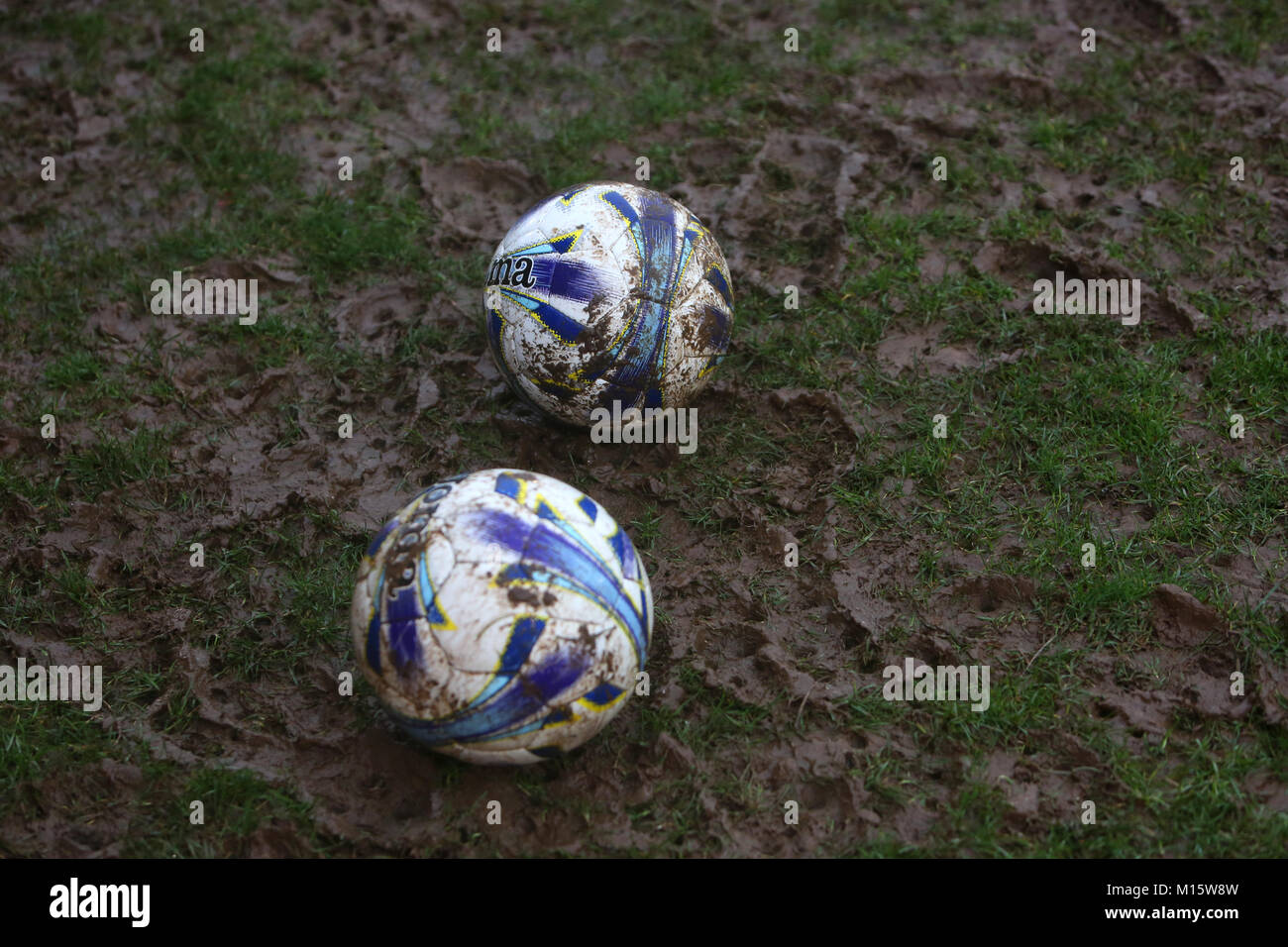 A muddy football pitch in Bognor Regis, West Sussex, UK Stock Photo - Alamy