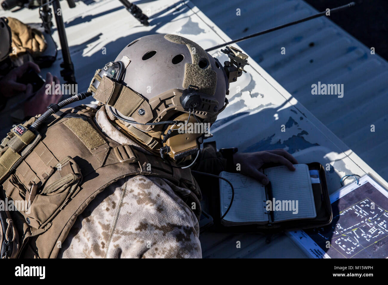 A Marine with 3rd Reconnaissance Battalion, 3rd Marine Division, 3rd ...