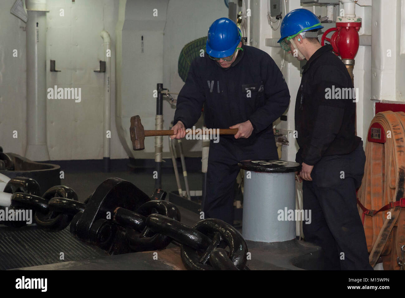 SASEBO, Japan (Jan. 23, 2018) Boatswain’s Mate 3rd Class Damon Sweeney ...
