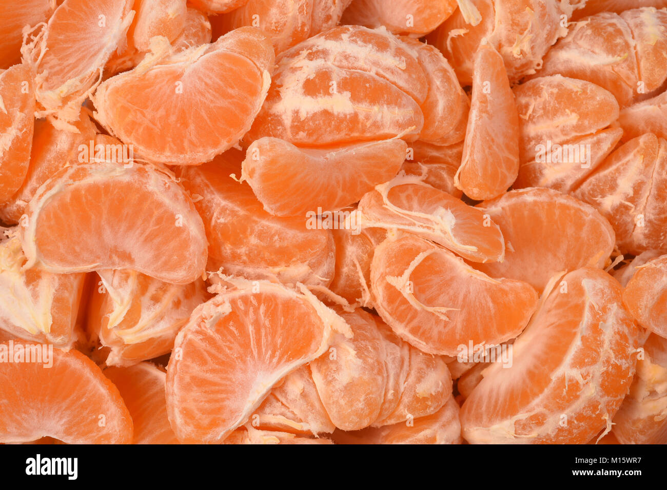 Fresh, peeled juicy orange mandarin orange segments, raw for fresh ...