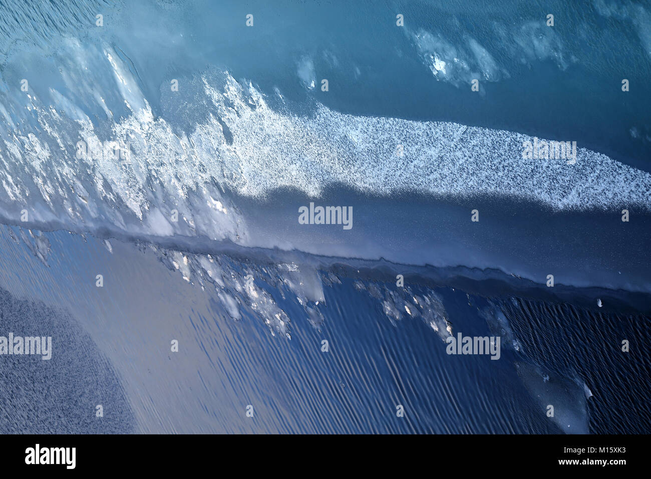 blue water with ice Stock Photo - Alamy