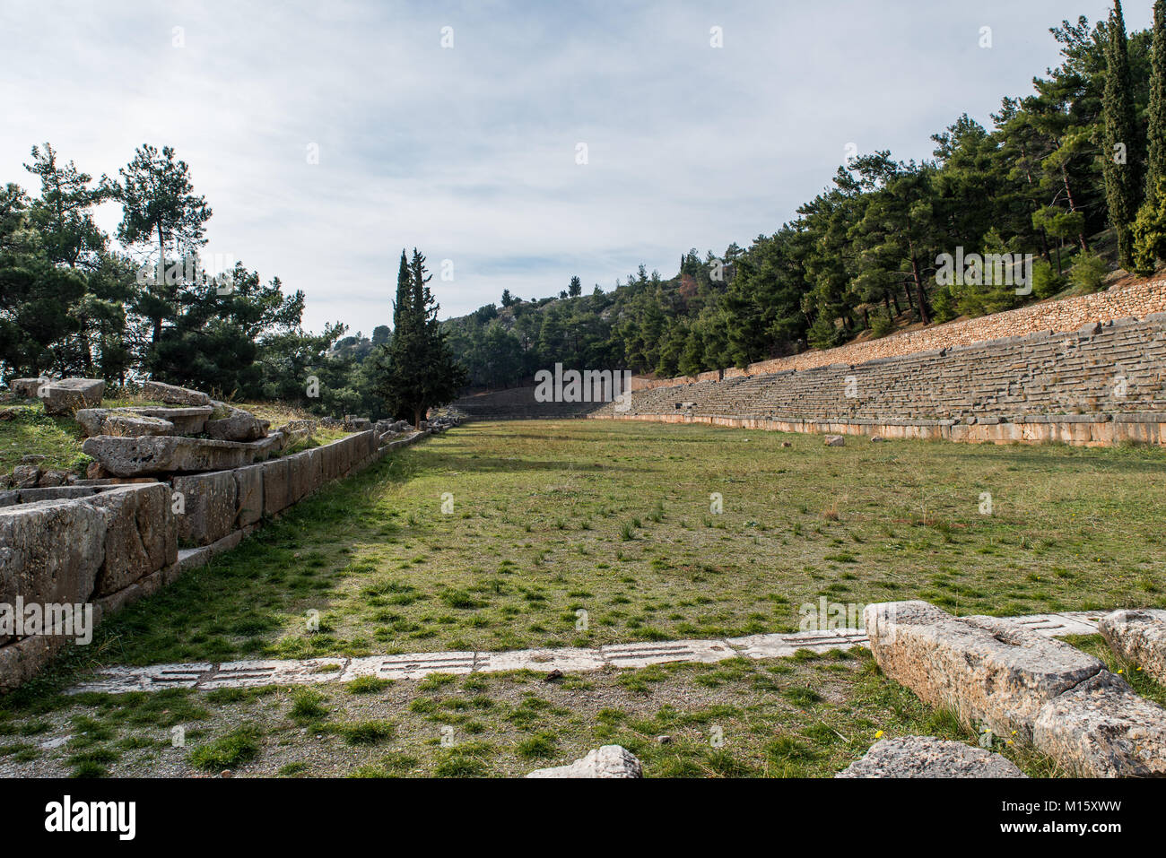 The Stadium of Delphi lies on the highest spot of the Archaeological ...