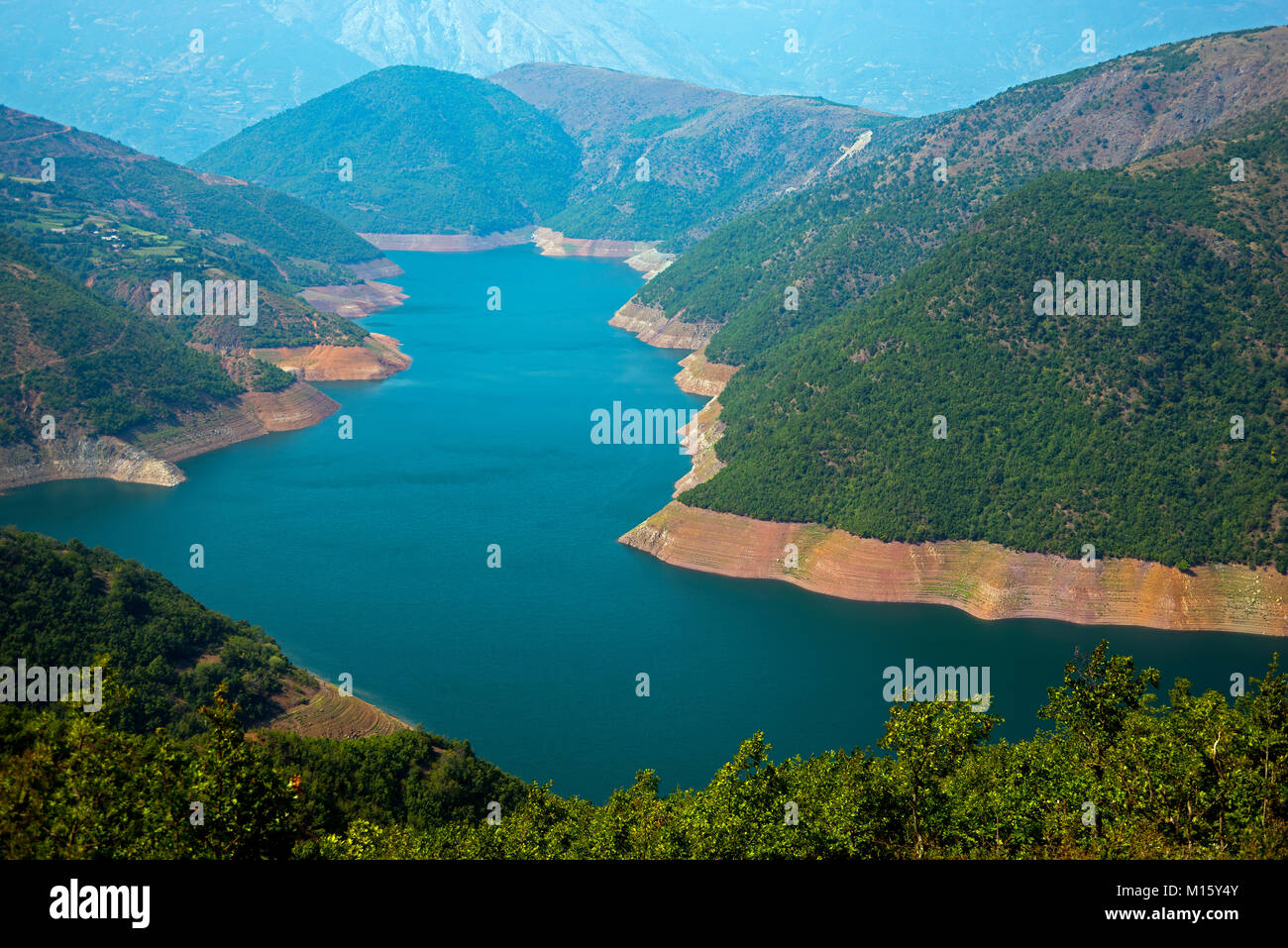 Fierza reservoir,river Drin near Fierza,Albania Stock Photo - Alamy