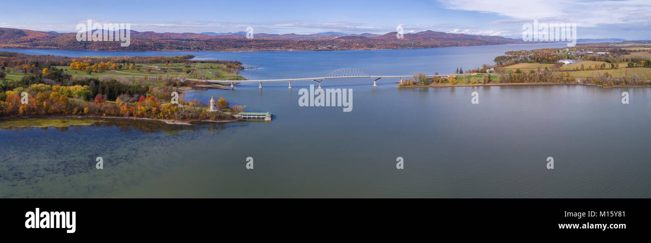Lake Champlain Bridge,Chimney Point,Addison,Vermont,USA Stock Photo - Alamy