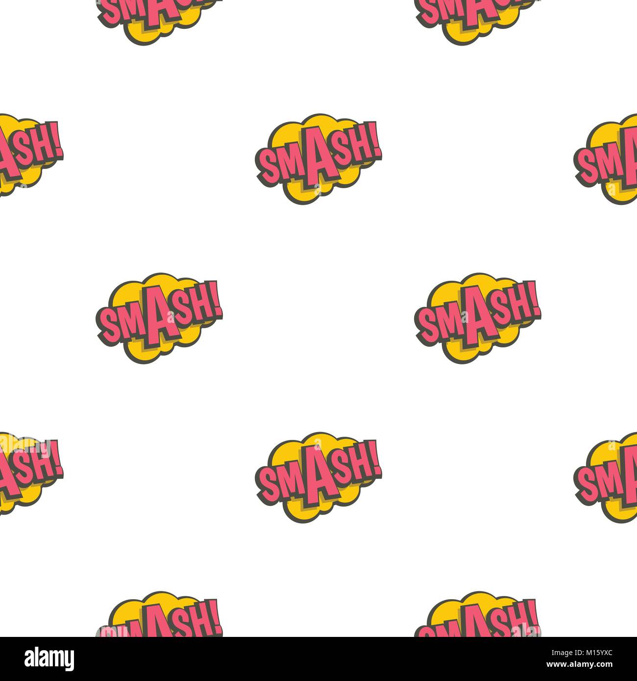 Smash, comic text sound effect pattern seamless Stock Vector Image ...