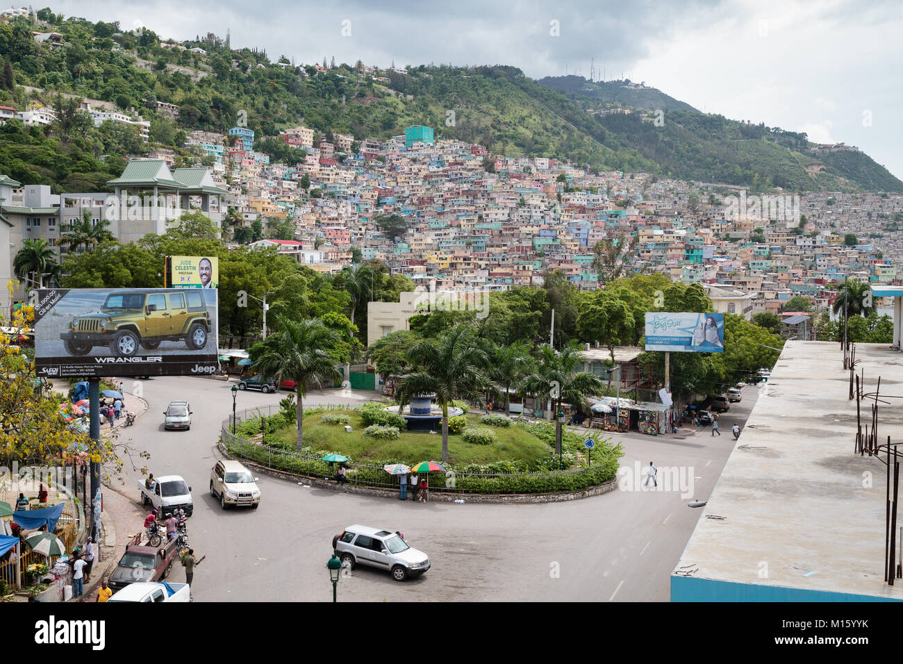 Roundabout,behind this slum Jalousie,Pétionville,Port-au-Prince,Ouest ...