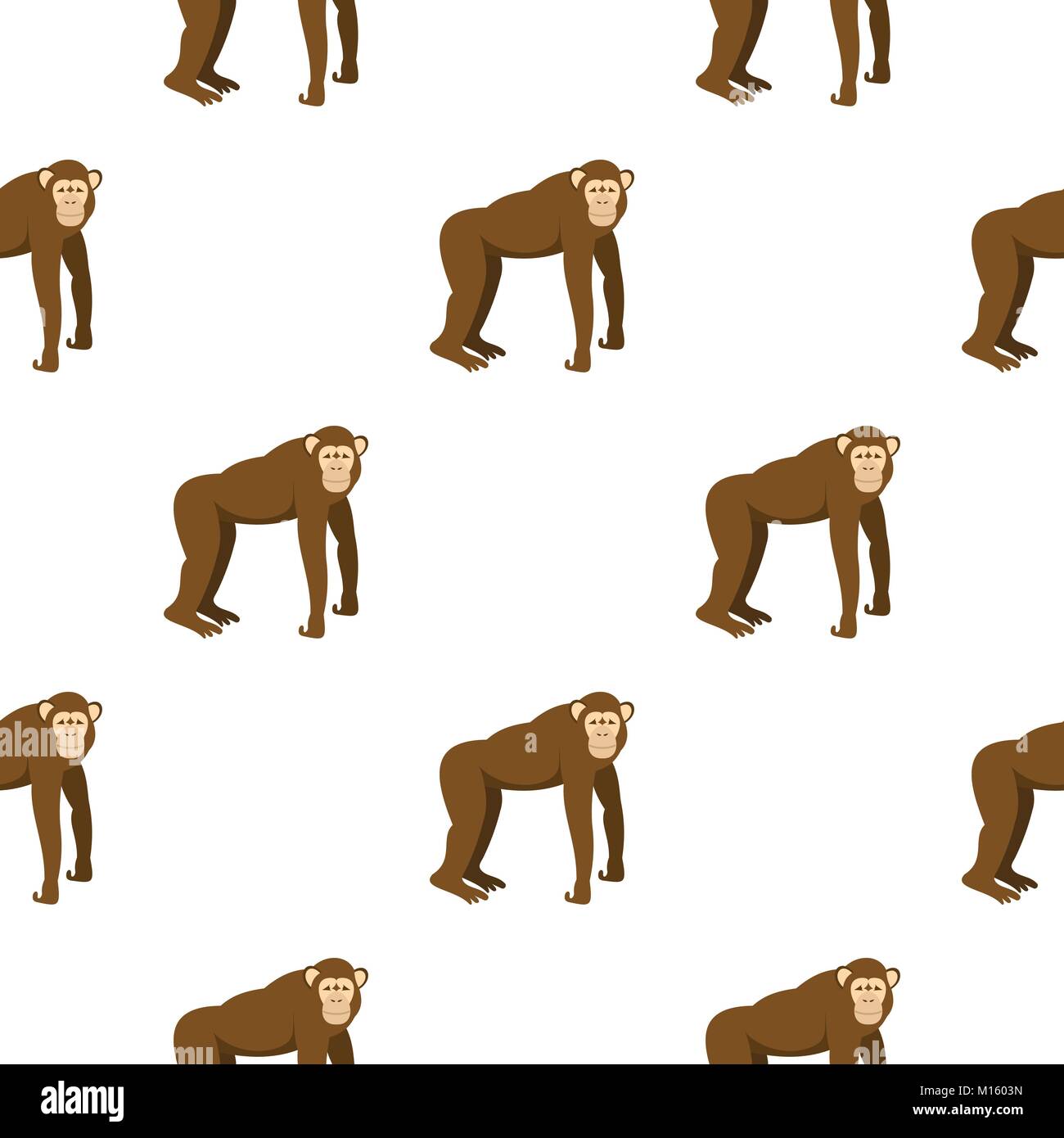 Brown monkey pattern seamless Stock Vector Image & Art - Alamy