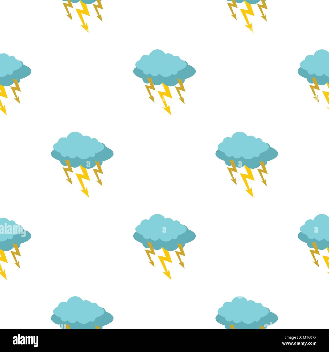 Storm cloud lightning bolt pattern seamless Stock Vector Image & Art ...