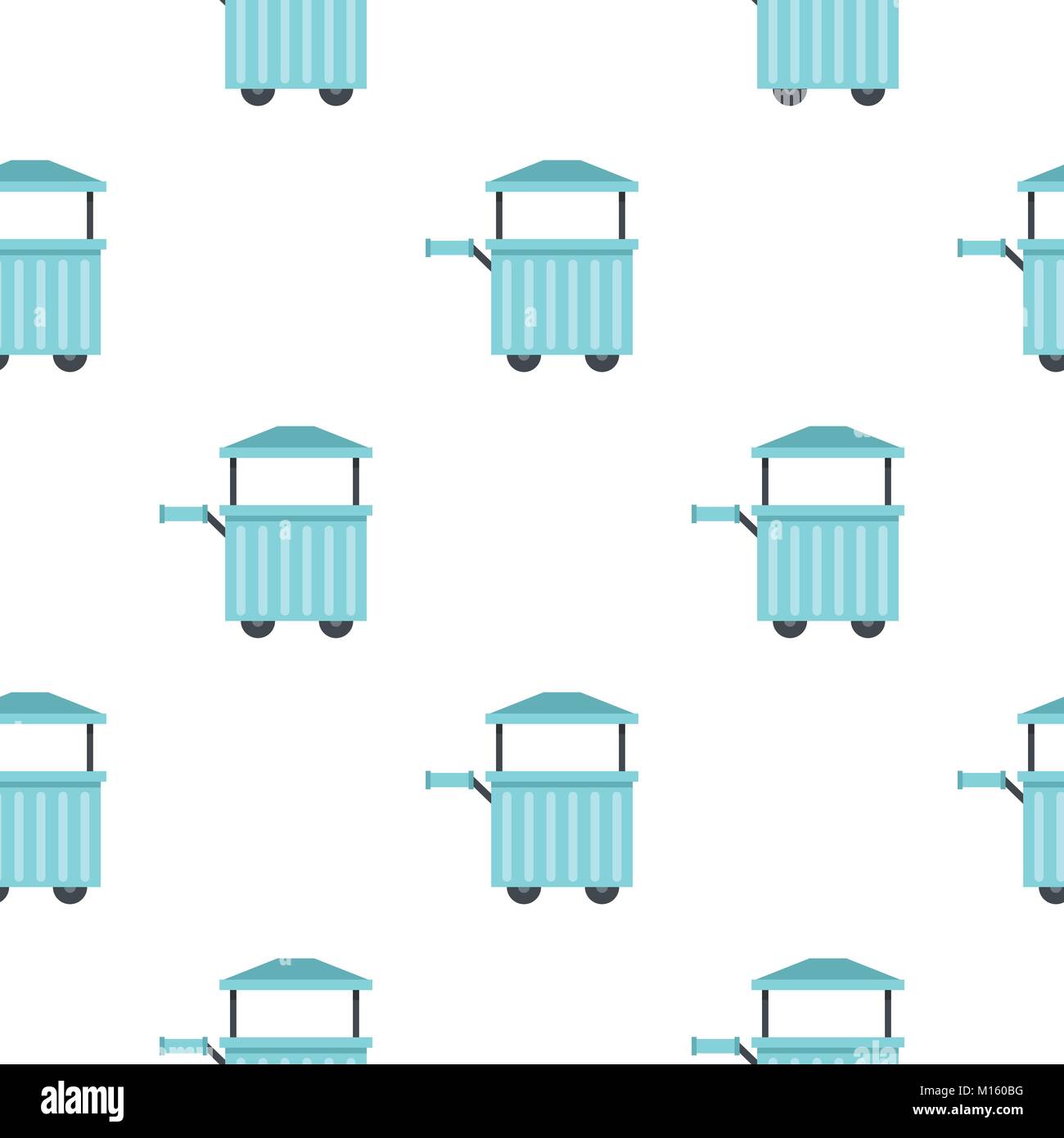 Blue trolley with awning pattern seamless Stock Vector Image & Art - Alamy