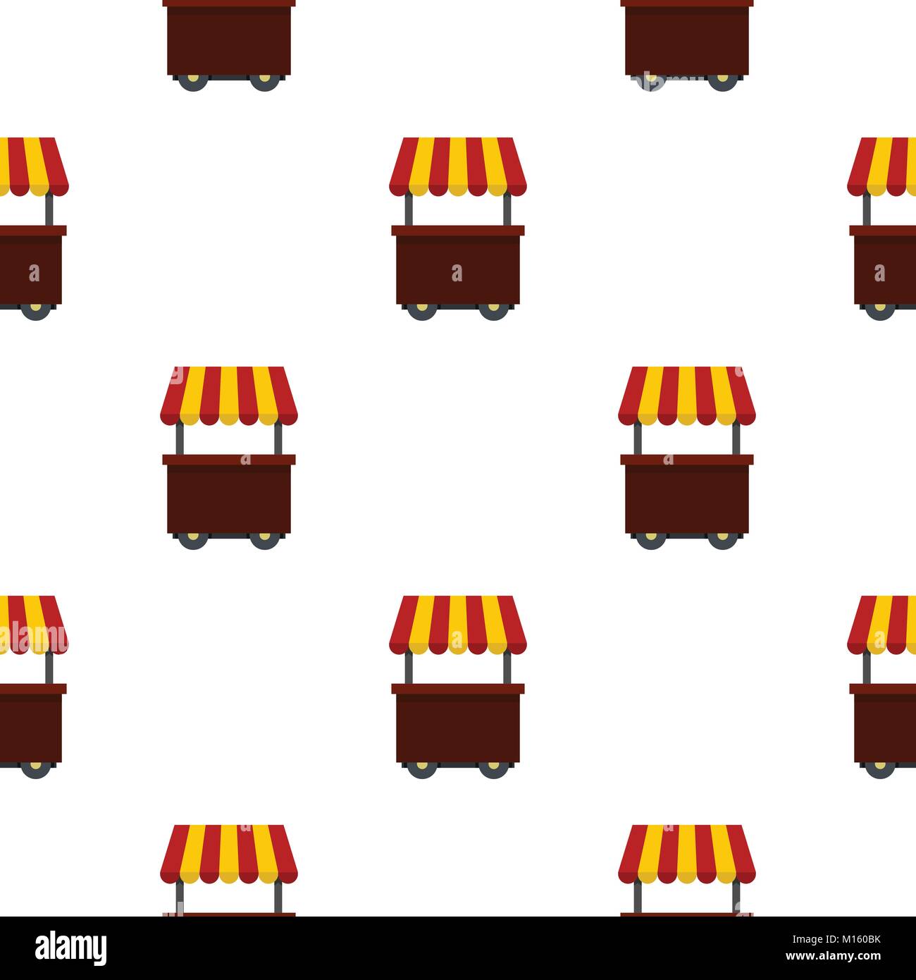 Red and yellow food stall Cut Out Stock Images & Pictures - Alamy