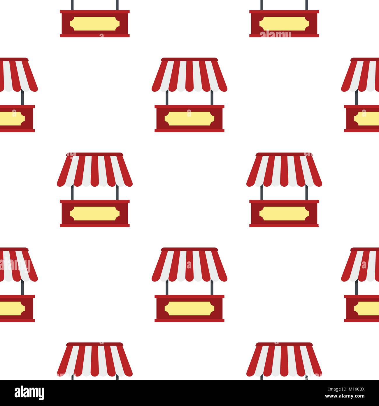 Market stall with red and white awning pattern Stock Vector Image & Art ...