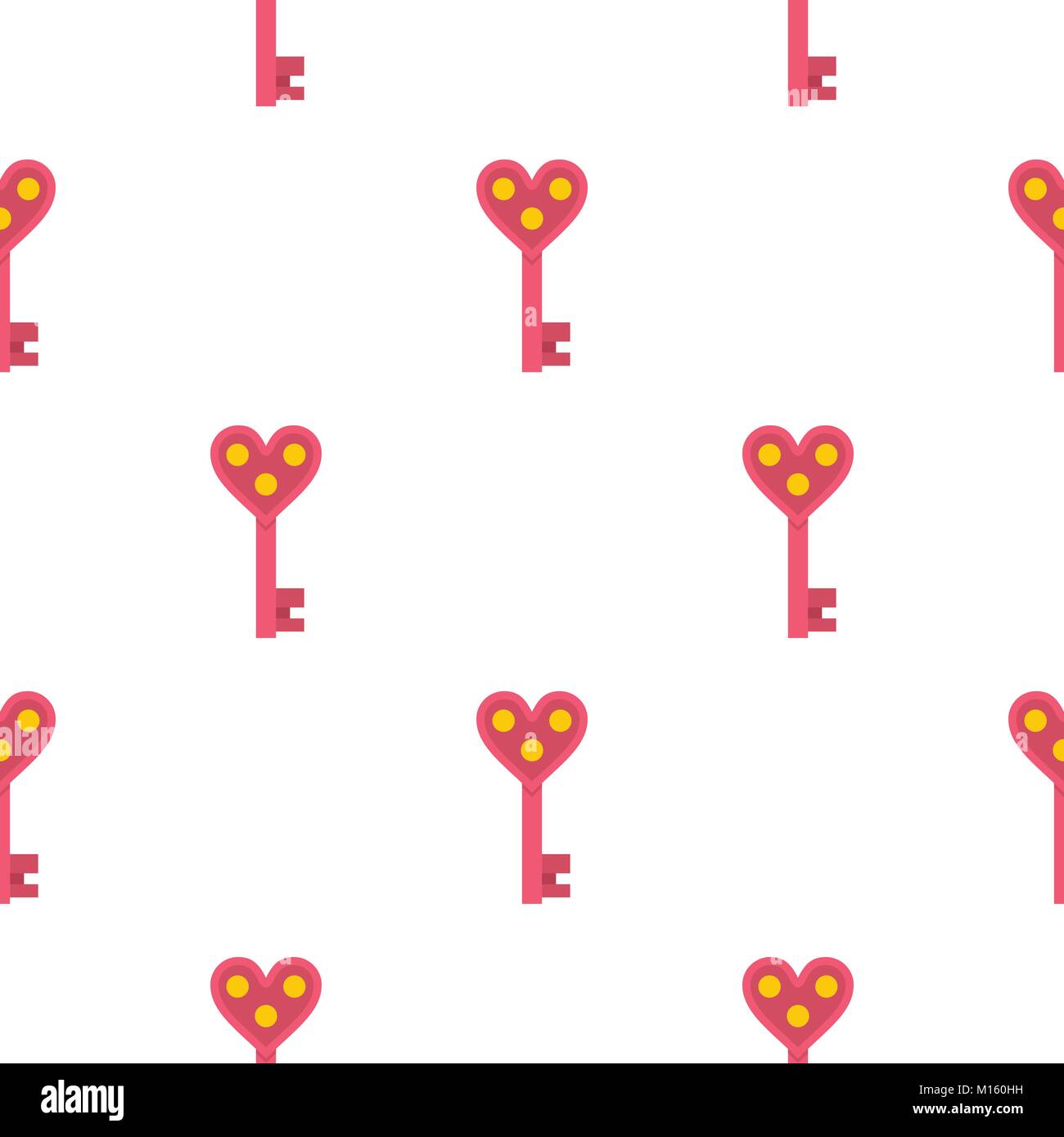 Pink heart key pattern Cut Out Stock Images & Pictures - Alamy