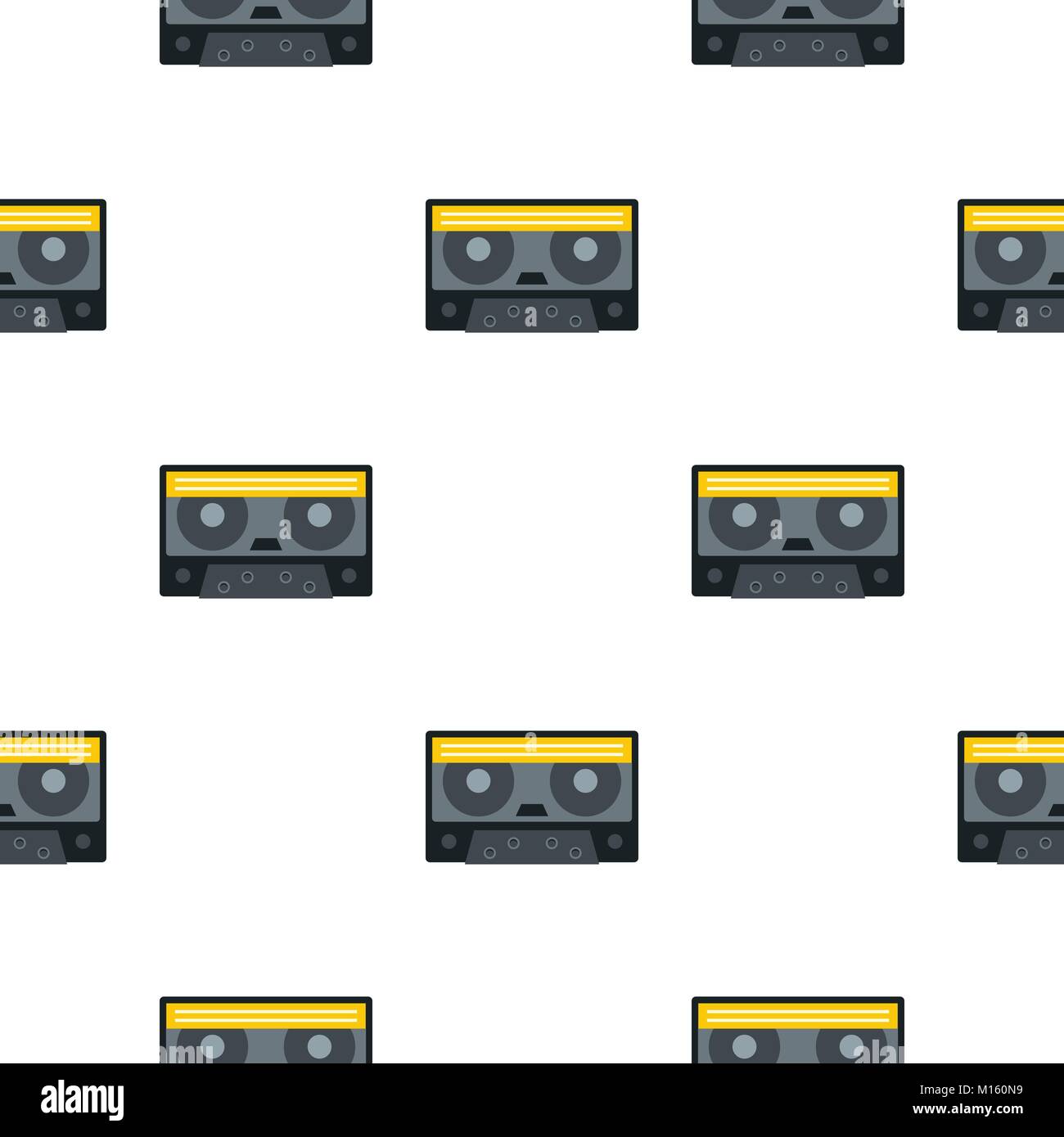 Retro cassette tape pattern seamless Stock Vector Image & Art - Alamy