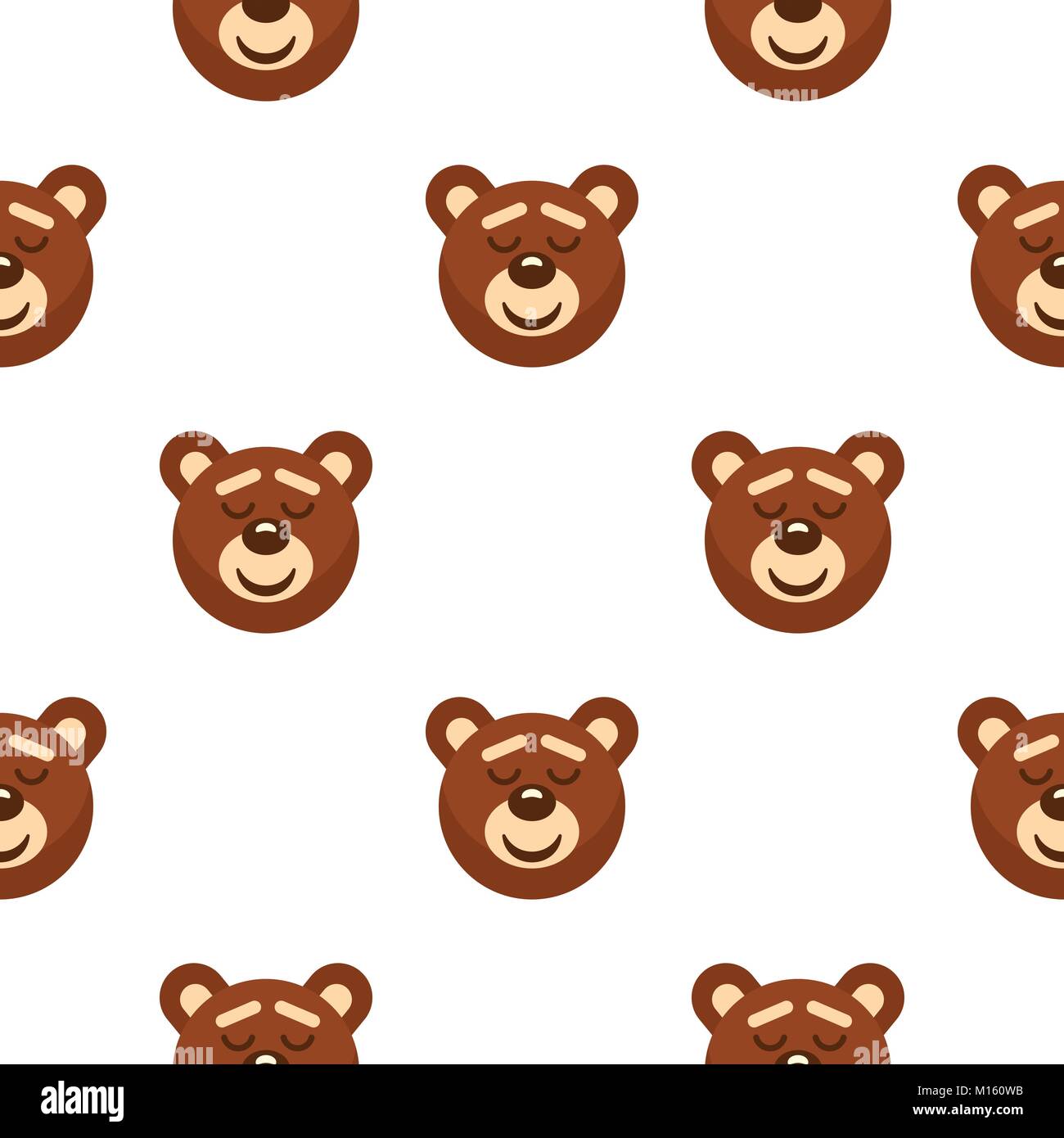 Brown teddy bear head pattern seamless Stock Vector Image & Art - Alamy