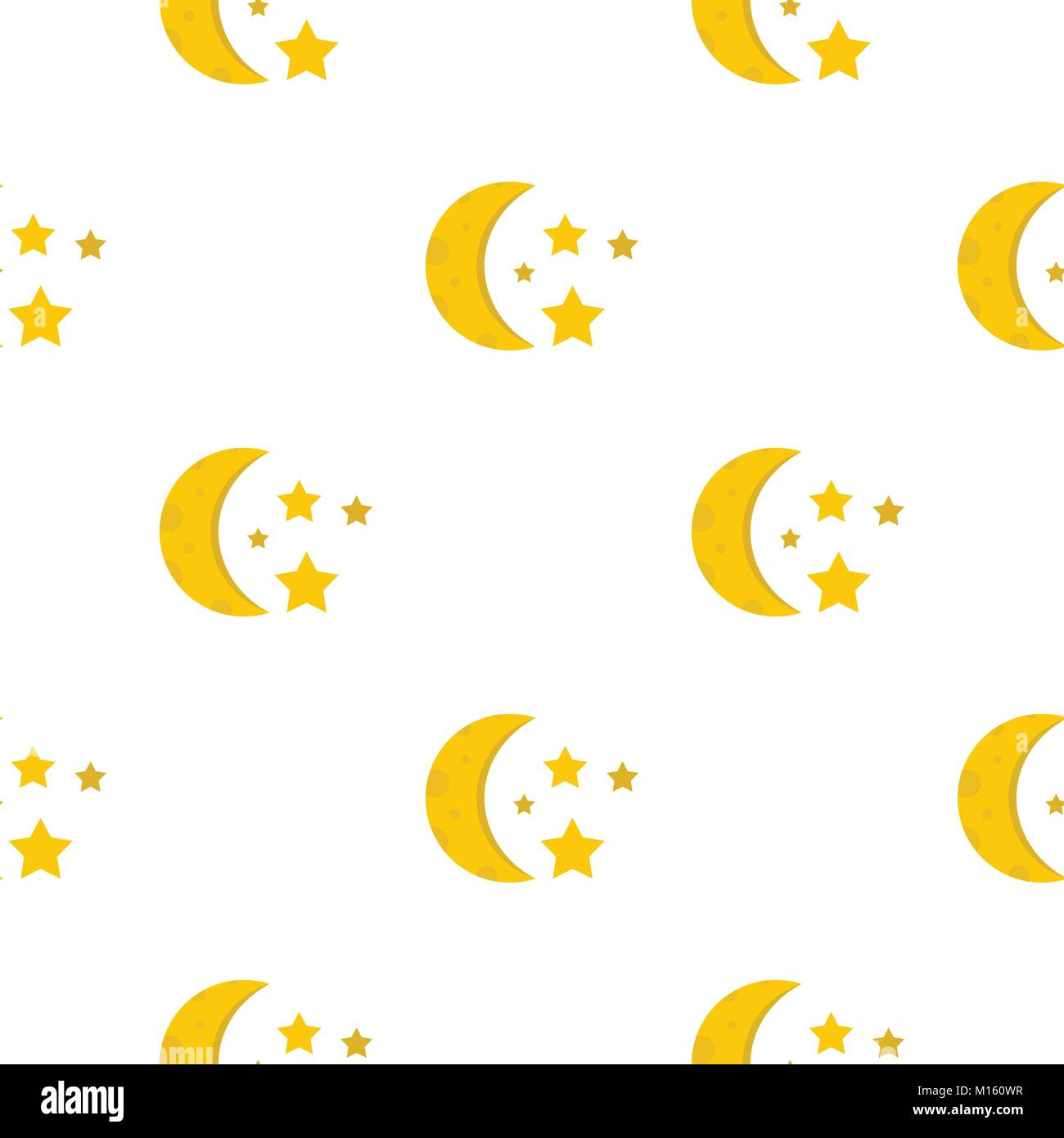 Night sky with stars and moon pattern seamless Stock Vector Image & Art ...