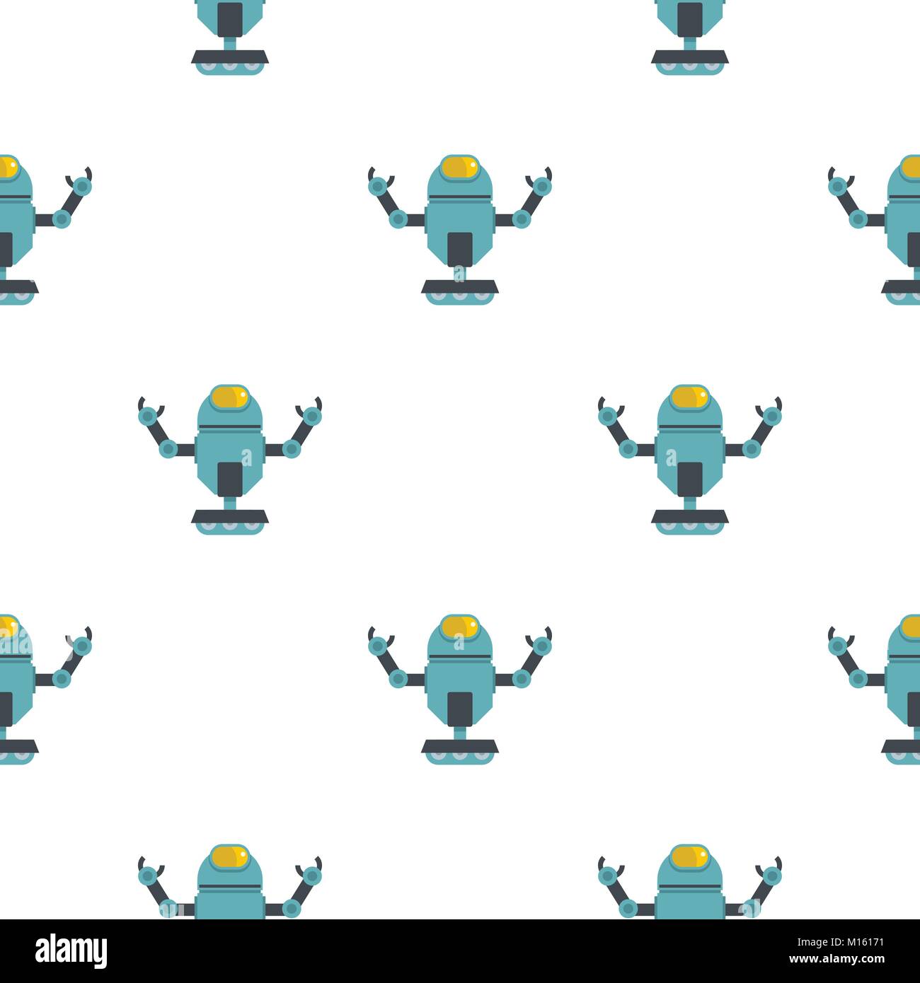 Robot repeat pattern Cut Out Stock Images & Pictures - Alamy