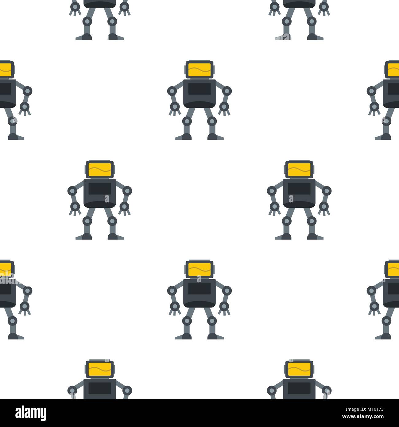 Robot repeat pattern Cut Out Stock Images & Pictures - Alamy