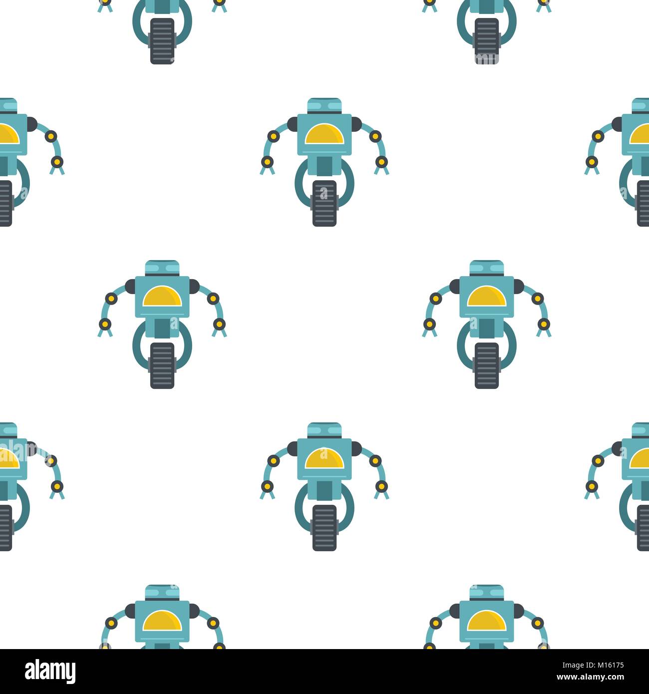 Blue cyborg on wheel pattern seamless Stock Vector Image & Art - Alamy
